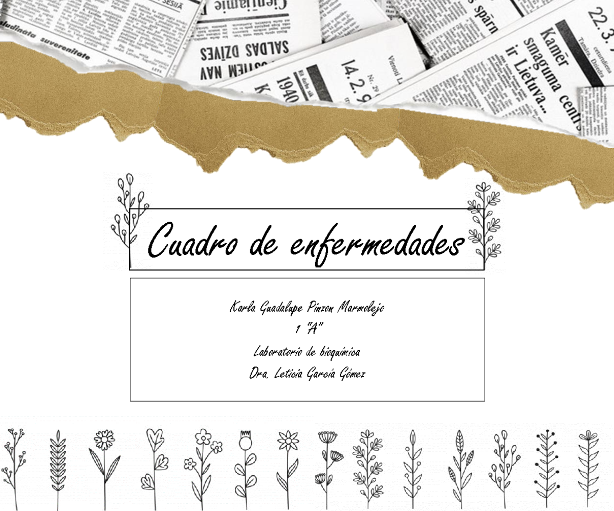 Cuadro de enfermedades Karla Pinzon 1A - Cuadro de enfermedades Karla ...