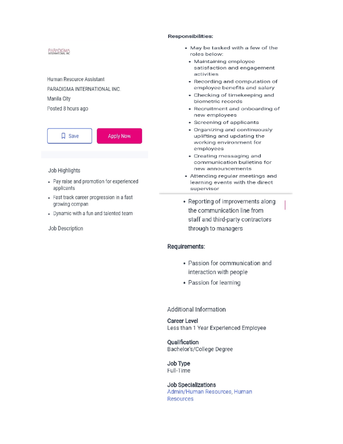 Jobposting - analysis of job postings - human resource management - Studocu