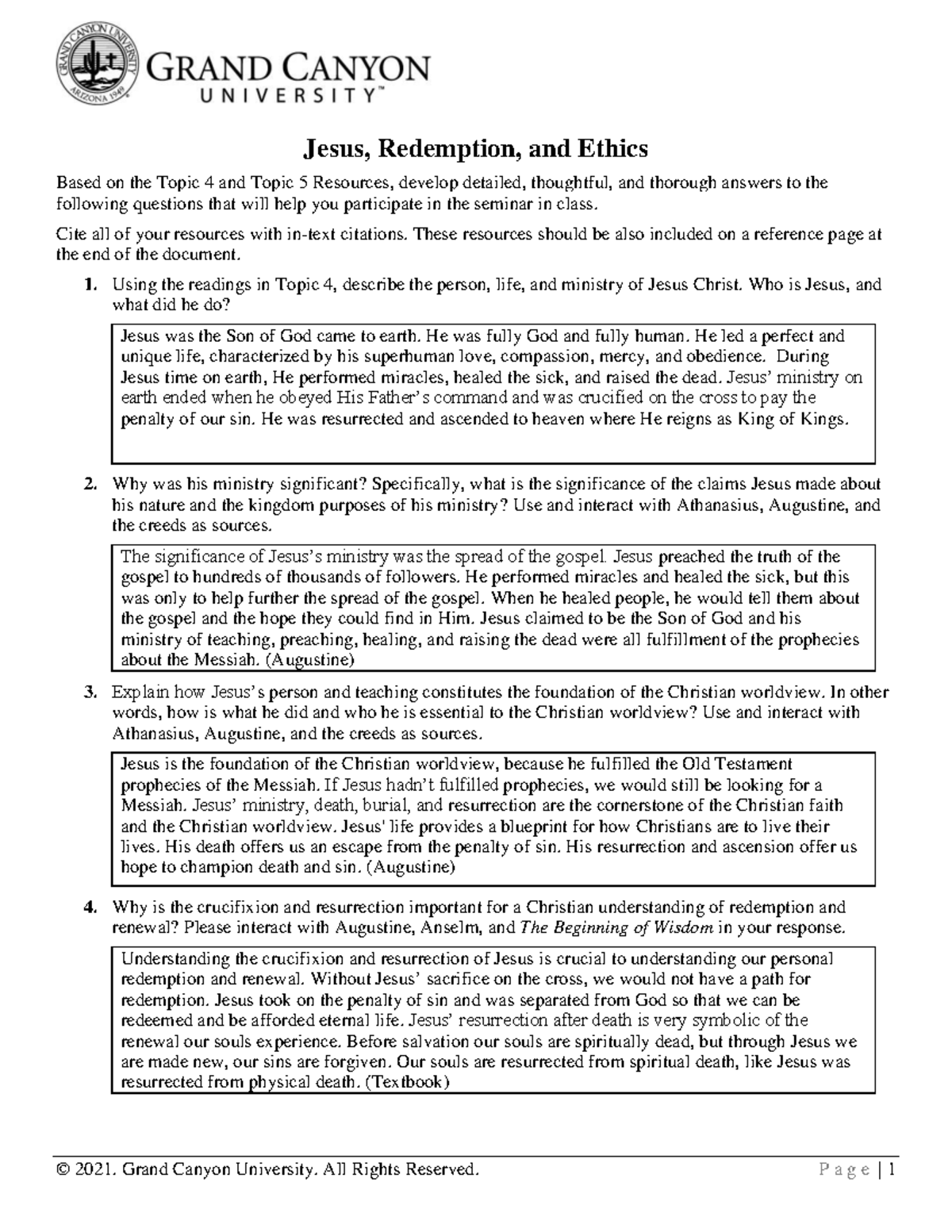CWV-106HN-RS-T4T5Jesus Redemption And Ethics - Jesus, Redemption, and Ethics Based on the Topic ...