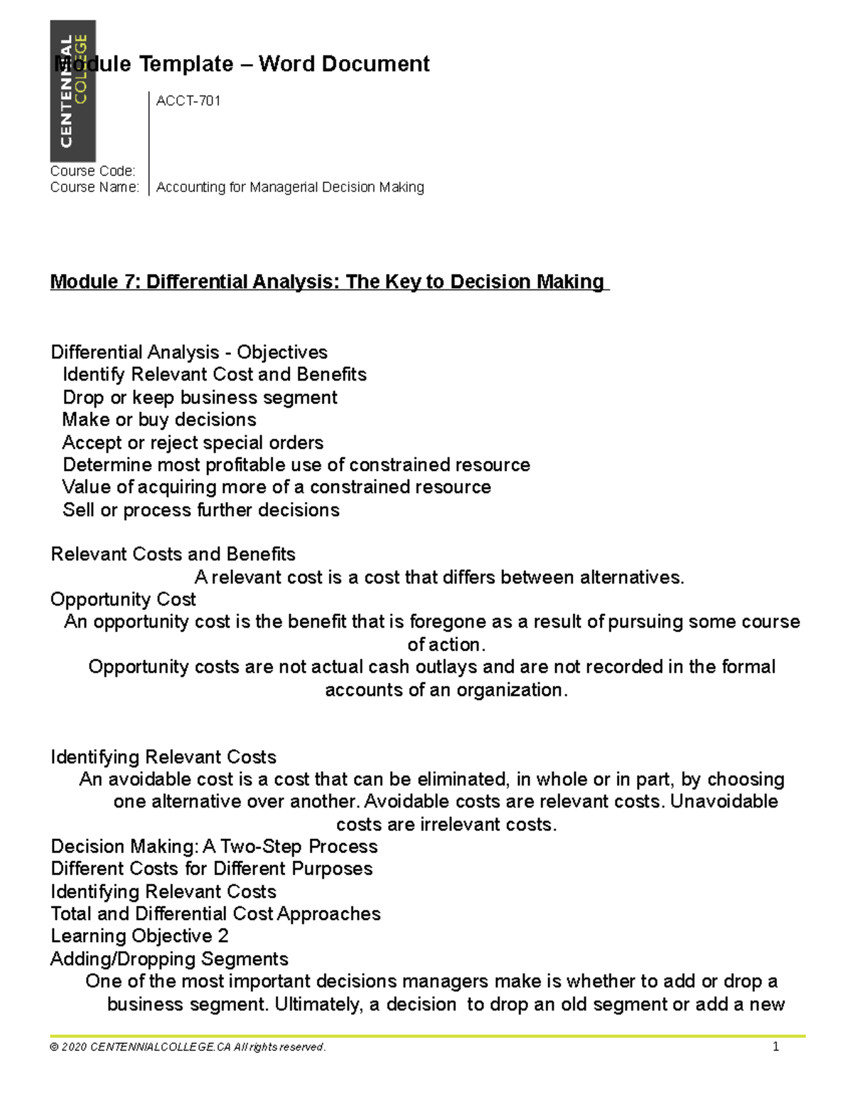 ACCT-701- Module 7 Lecture Presentation Transcript- V2 5-18-20 - Module ...