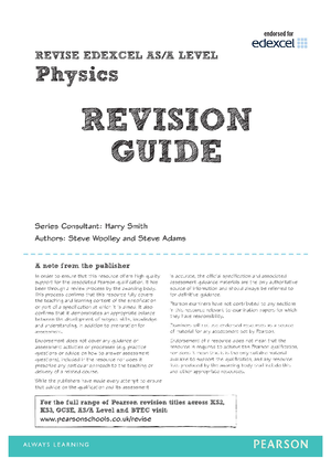 Edexcel Physics Unit 4 Answers - 1. No mark scheme available 2. The ...