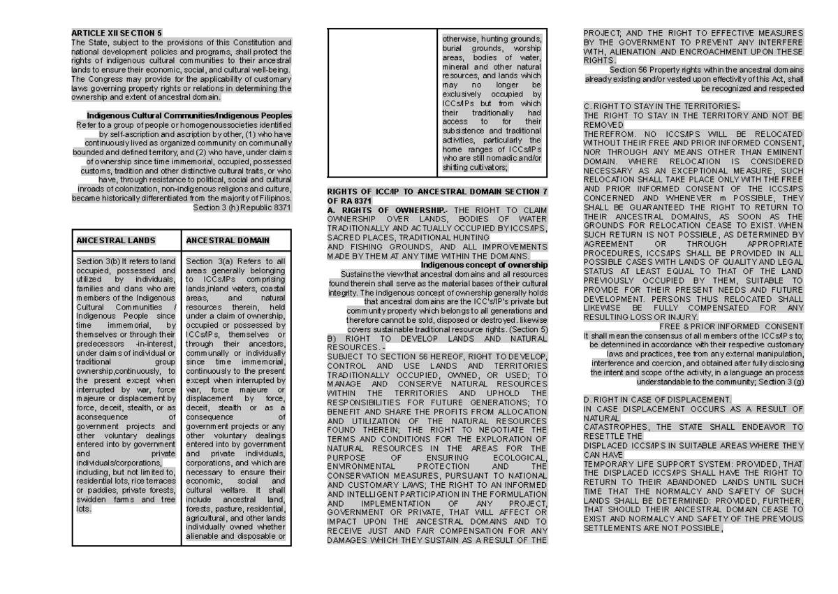 Envilawsquiz - environmental law - ARTICLE XII SECTION 5 The State ...
