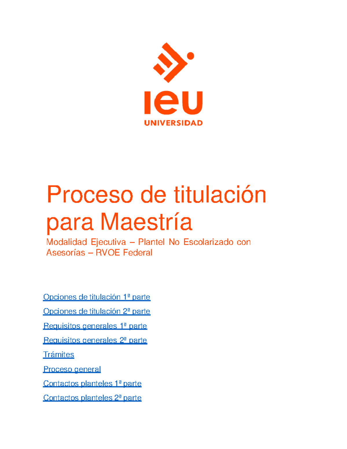 Maestría Ejecutiva Federal MES DE Egreso NOV 2022 - Proceso de titulación para Maestría ...