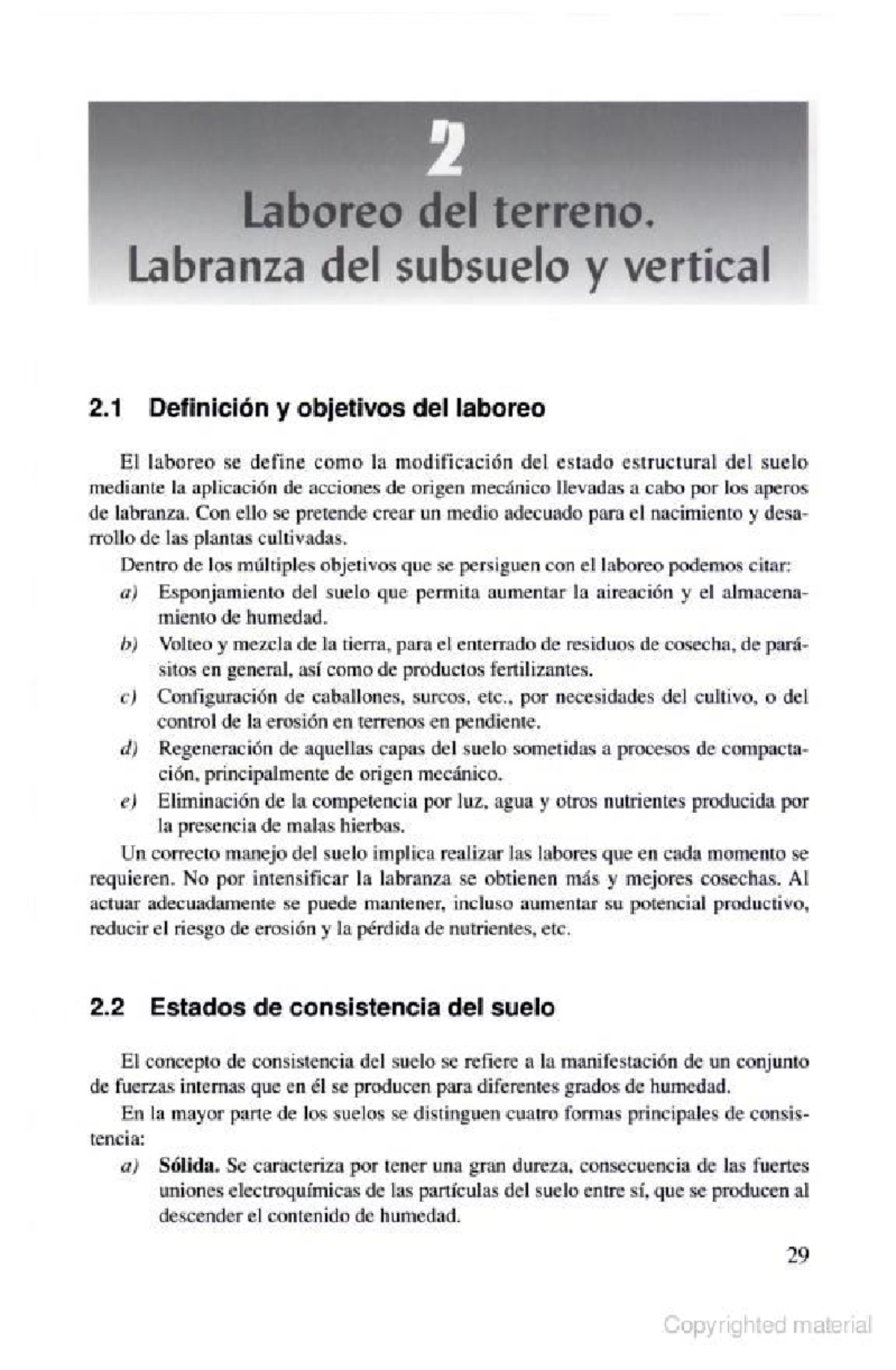 Labranza y sus implementos - 2 Laboreo del terreno. Labranza del ...