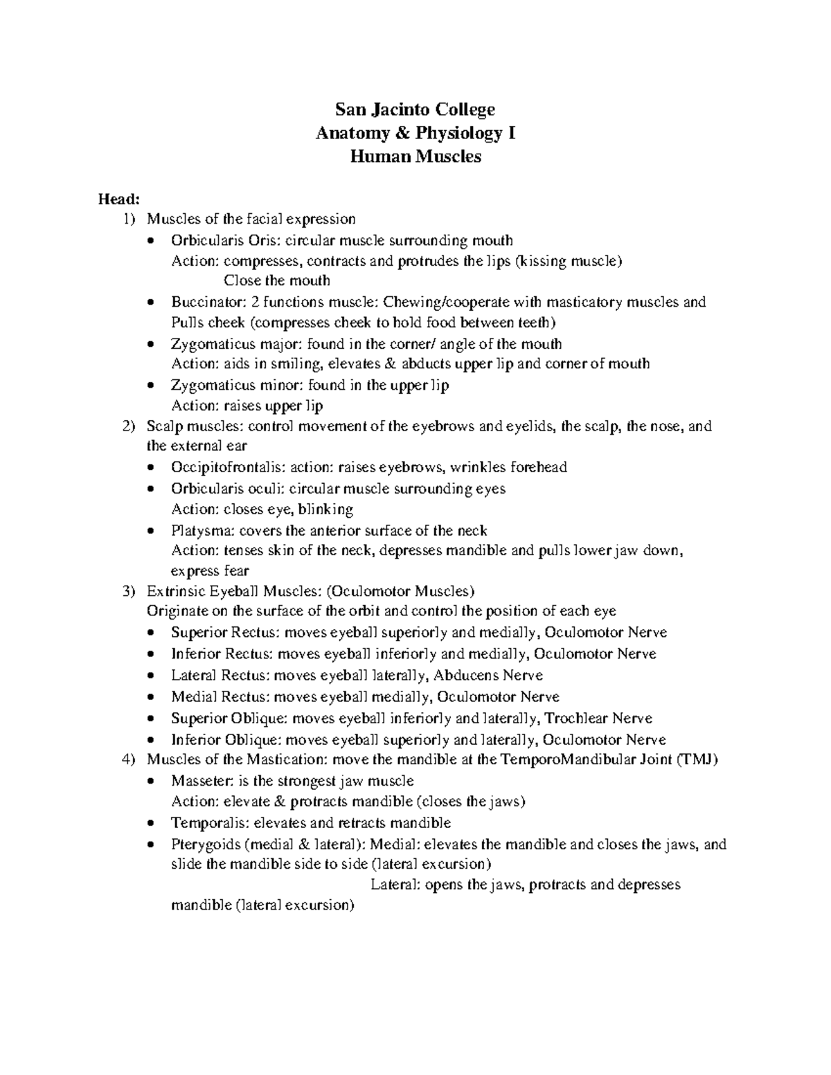 Chapter 10 - Anatomy - San Jacinto College Anatomy & Physiology I Human ...