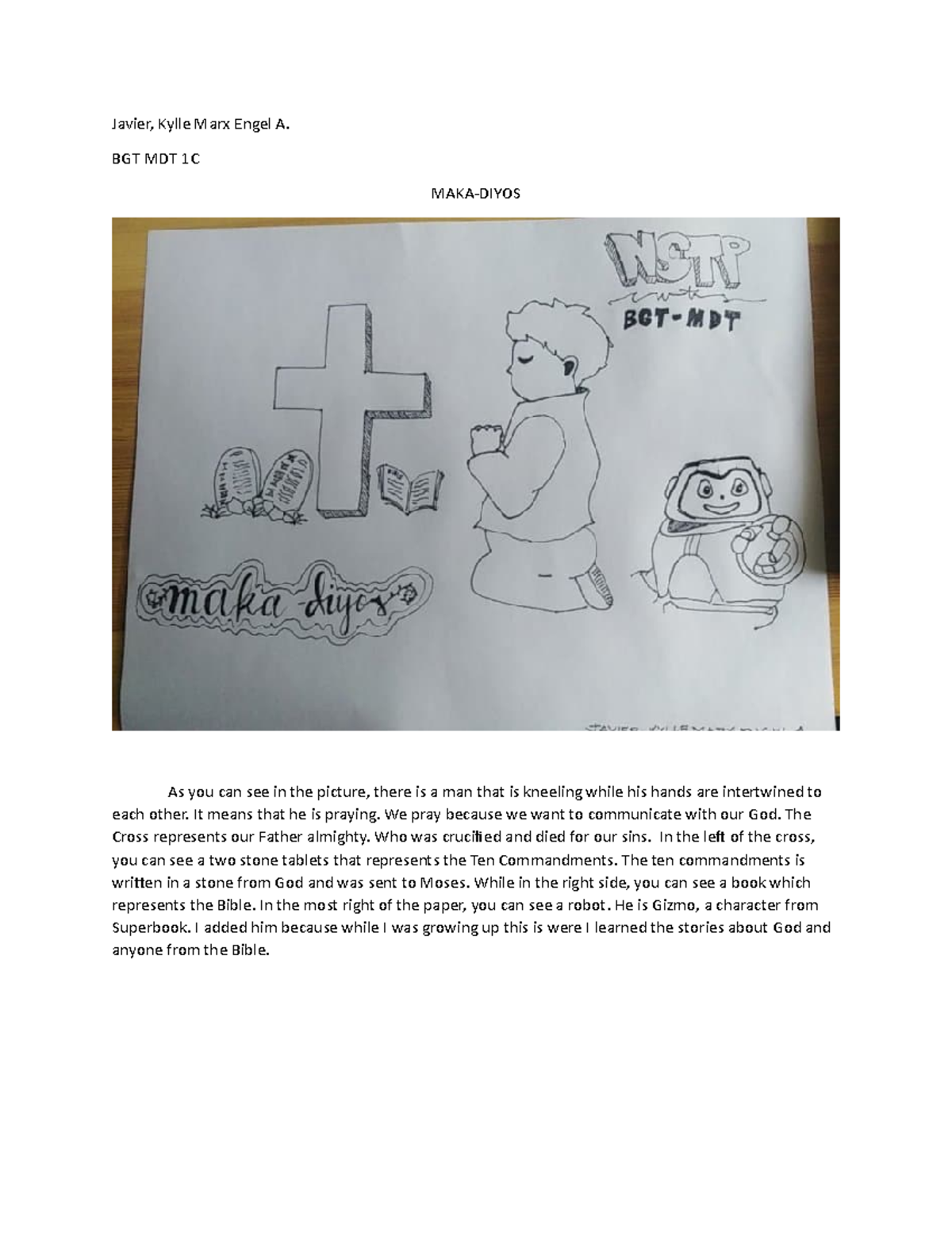 Makadiyos - NSTP - Javier, Kylle Marx Engel A. BGT MDT 1C MAKA-DIYOS As ...