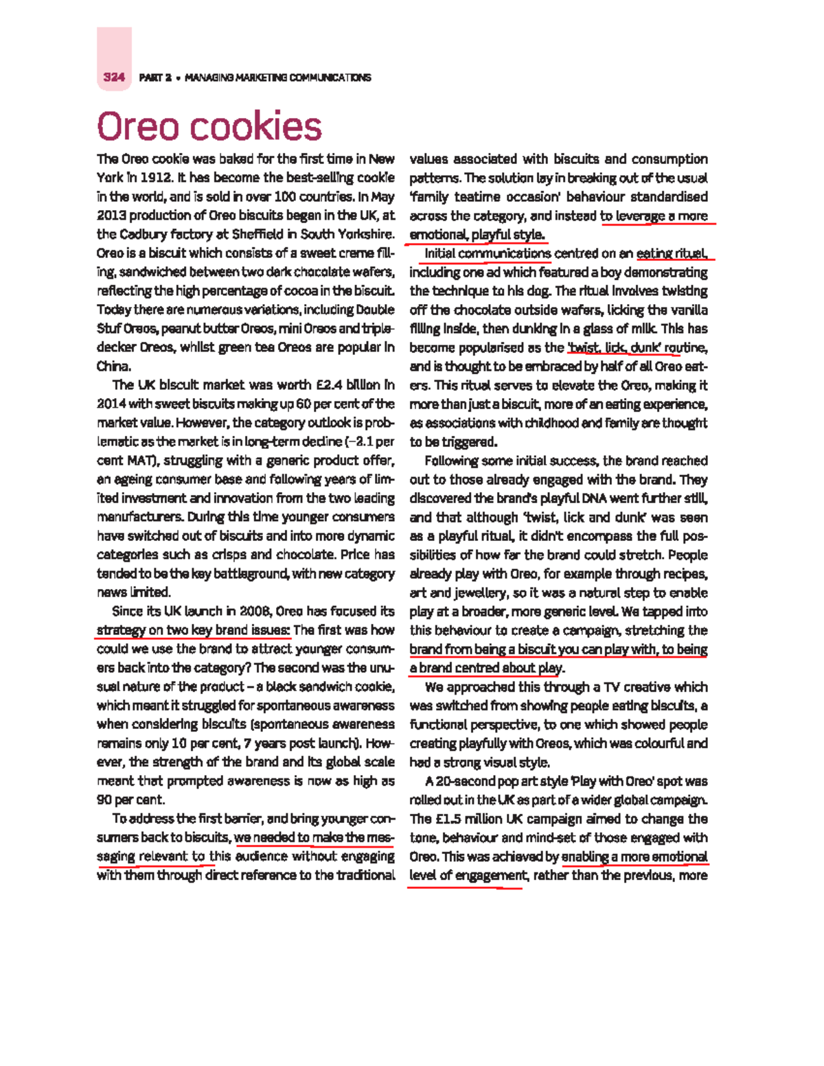 Case Oreo- Integrated Marketing Communications - Studocu