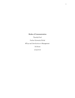 MT140 Unit 1 Ford Timothy - Competitive and Macroenvironment Factors Timothy Ford Purdue ...