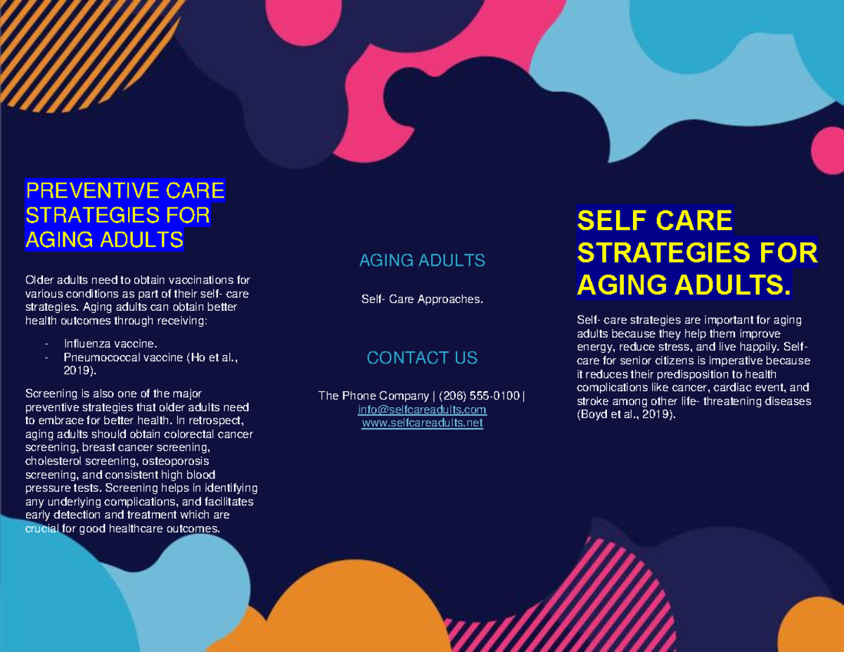 Patient Safety Culture Pamphlet - PREVENTIVE CARE STRATEGIES FOR AGING ...