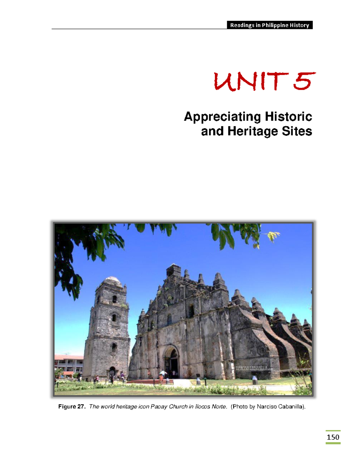 Unit 5 Reading In Philippine History For Student UNIT 5 Appreciating