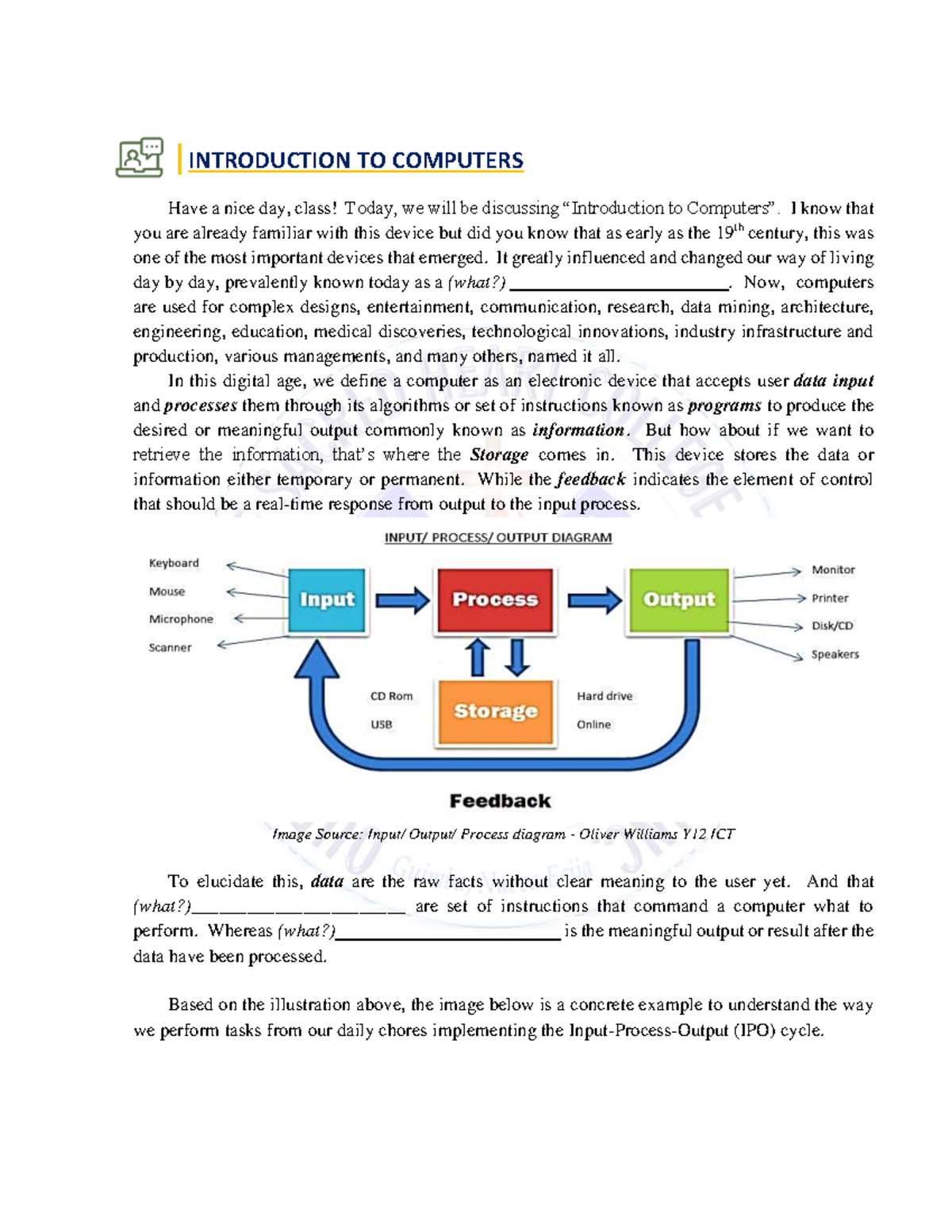 Lec02-CC101.Introduction to Computing - Intro to Computer ... Lec02-CC101.Introduction to Computing - Intro to Computer ...
