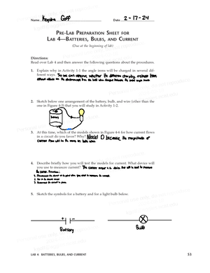 Phys 2 lab- prelab 5 - Name Jaden Wright Date PREPARATION SHEET FOR LAB ...