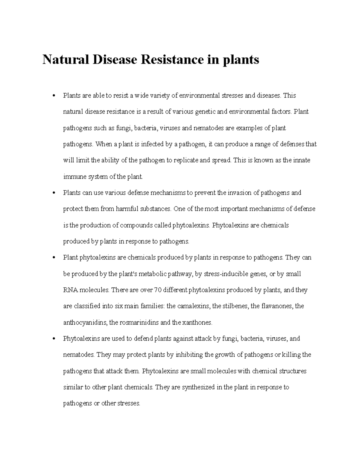 Natural Disease Resistance in plants - This natural disease resistance ...