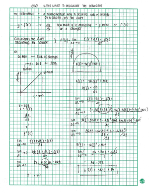 Calculus 1 Chapter 2 Lesson 1-12 Notes - Calculus 1 - PangSU - Studocu