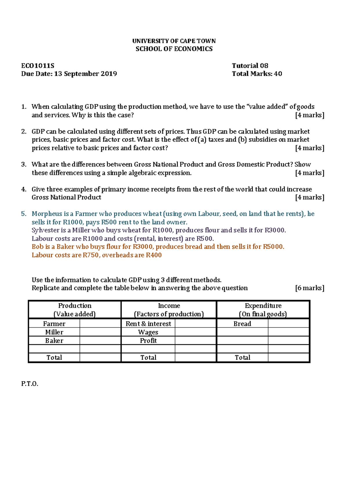 ECO1011S Tutorial 08 2019 - **UNIVERSITY OF CAPE TOWN ** **SCHOOL OF ...