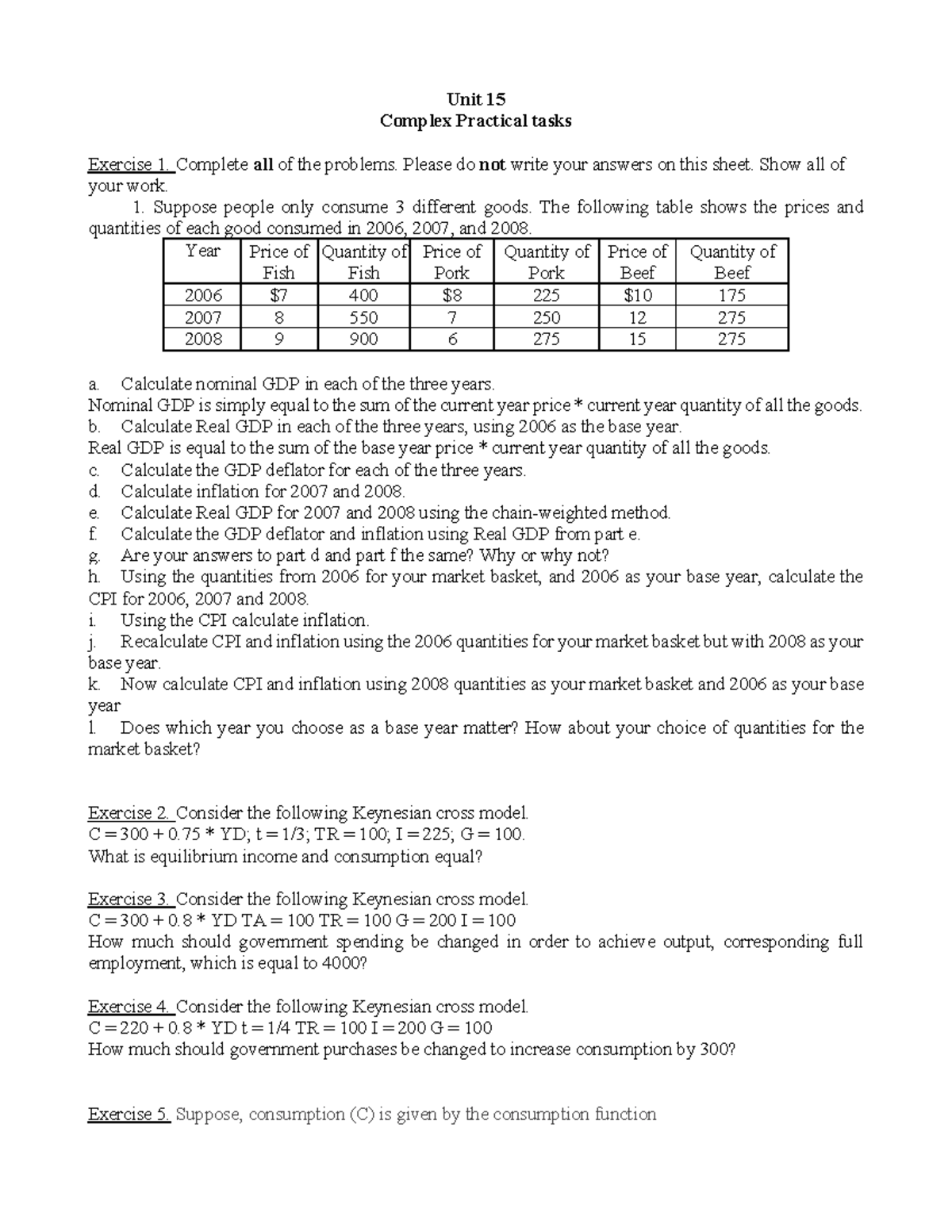Practical task unit 15 - Unit 15 Complex Practical tasks Exercise 1 ...