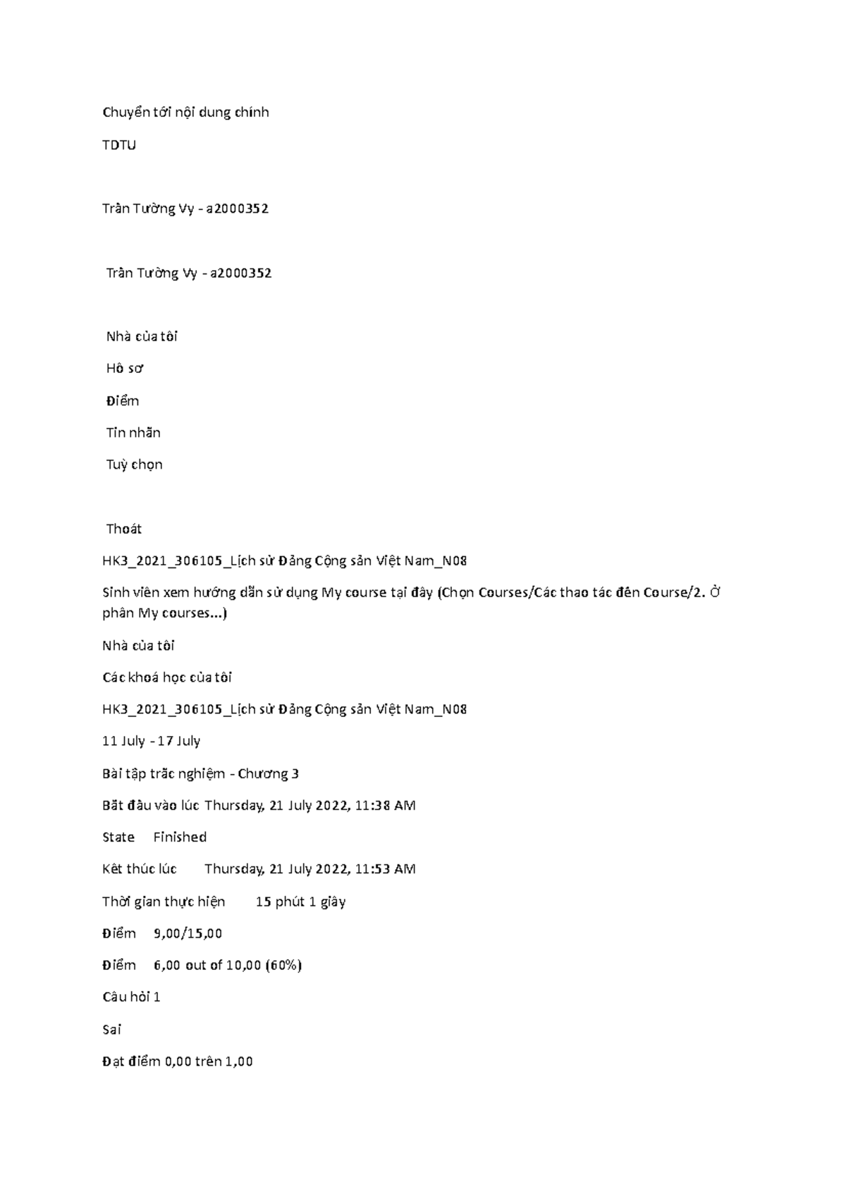 Chương 3 - chấm - Chuy n t i n i dung chínhể ớ ộ TDTU Trầần T ường Vy ...