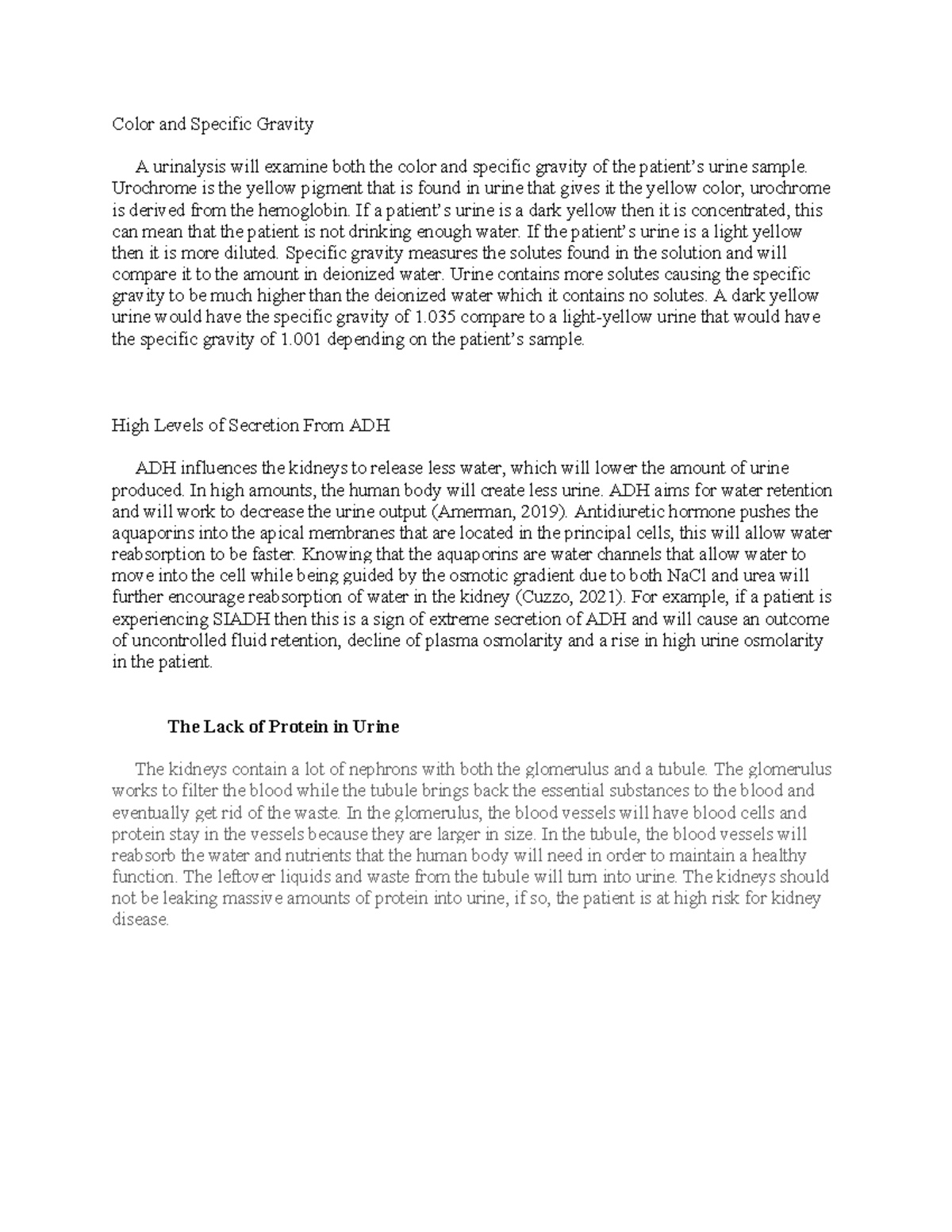 Group project human antomy - Color and Specific Gravity A urinalysis ...