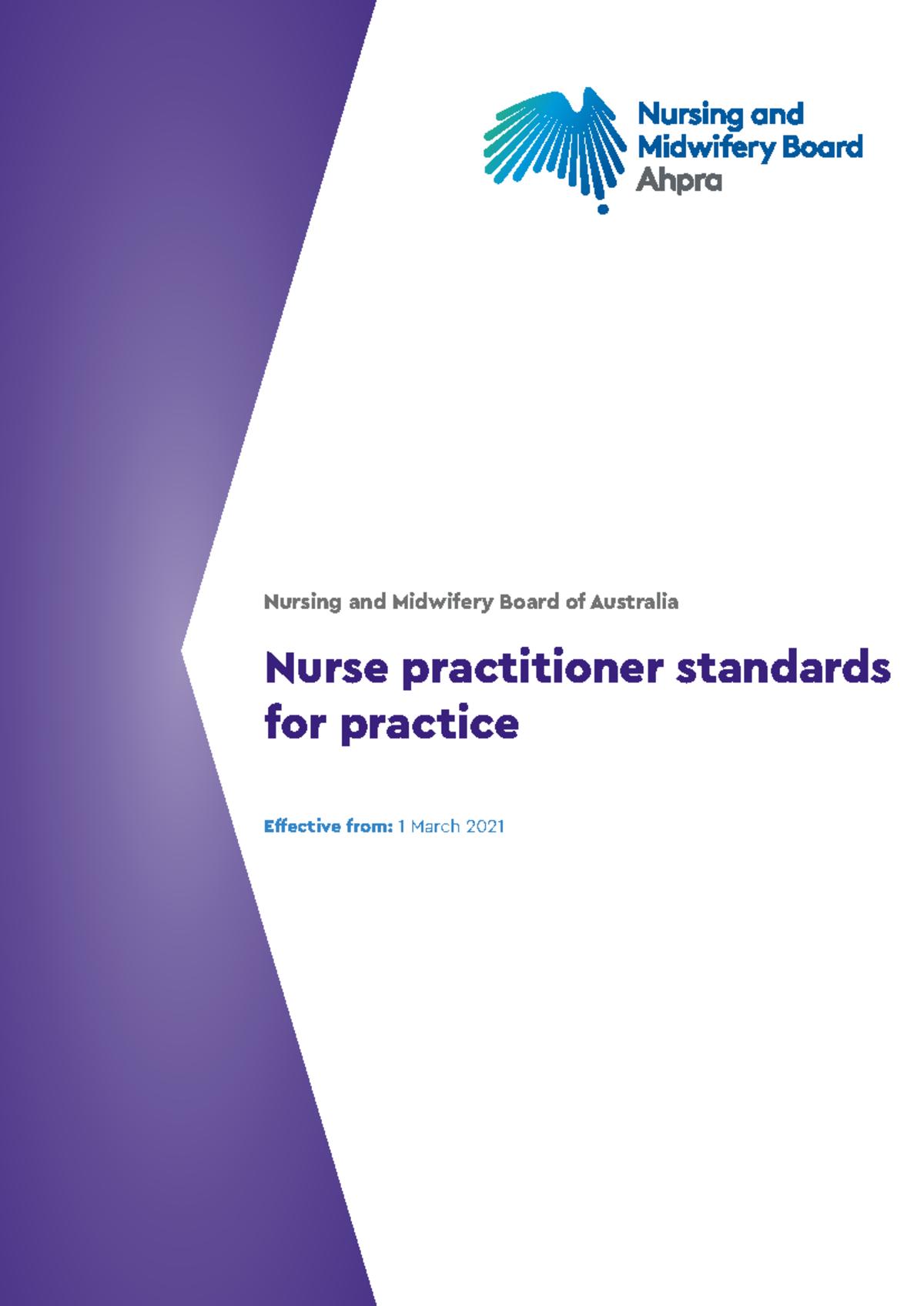 Nursing and Midwifery Board Standards Nurse practitioner standards for ...
