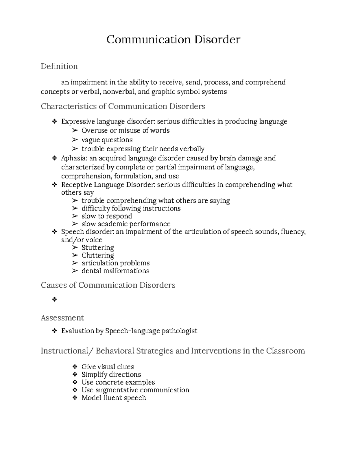 Communication Disorders - Special Education Teacher: Writes IEP ...