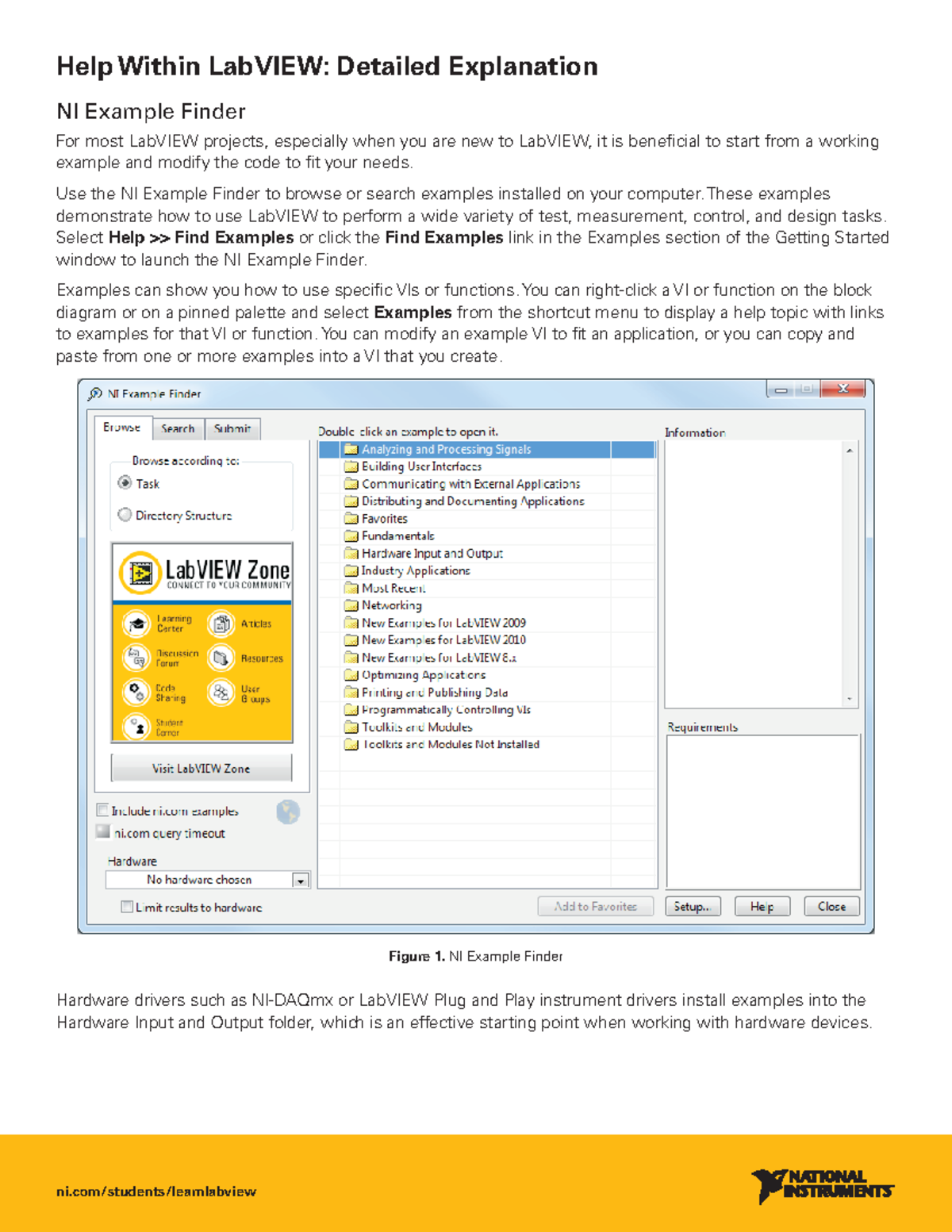 9. Help Within Lab VIEW - Help Within LabVIEW: Detailed Explanation NI ...