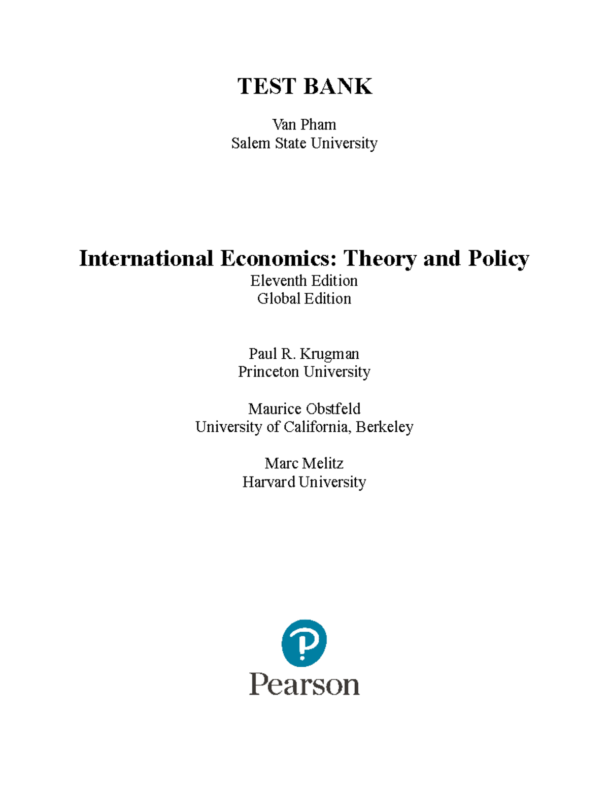 Frontmatter - summaries of fina 1009 - TEST BANK Van Pham Salem State ...