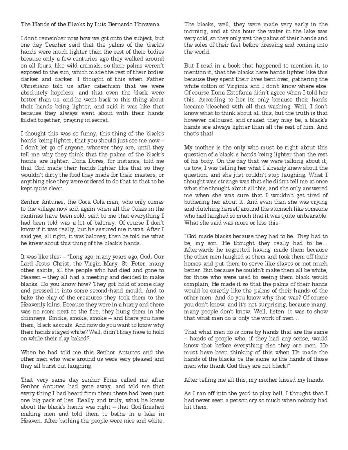 The Hands of the Blacks - sasasasas - The Hands of the Blacks by Luis ...