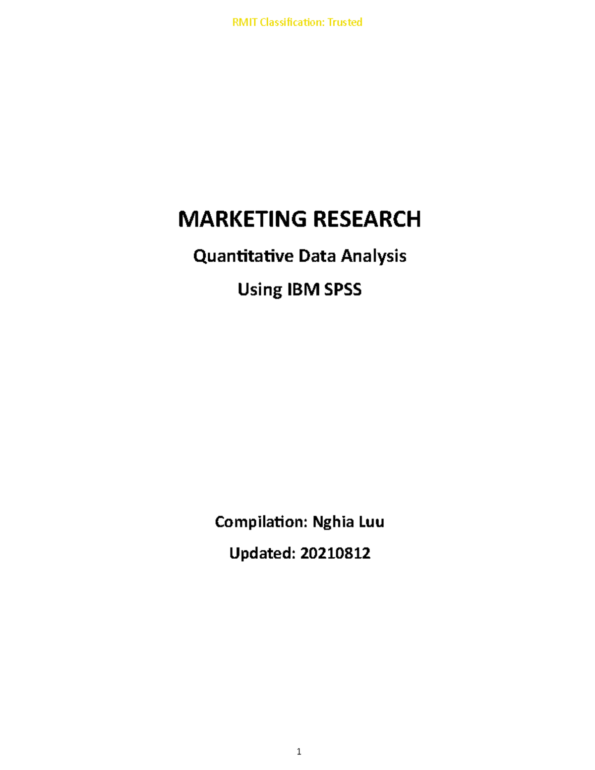 2021 SPSS Guidebook Nghia Luu - MARKETING RESEARCH Quantitative Data ...