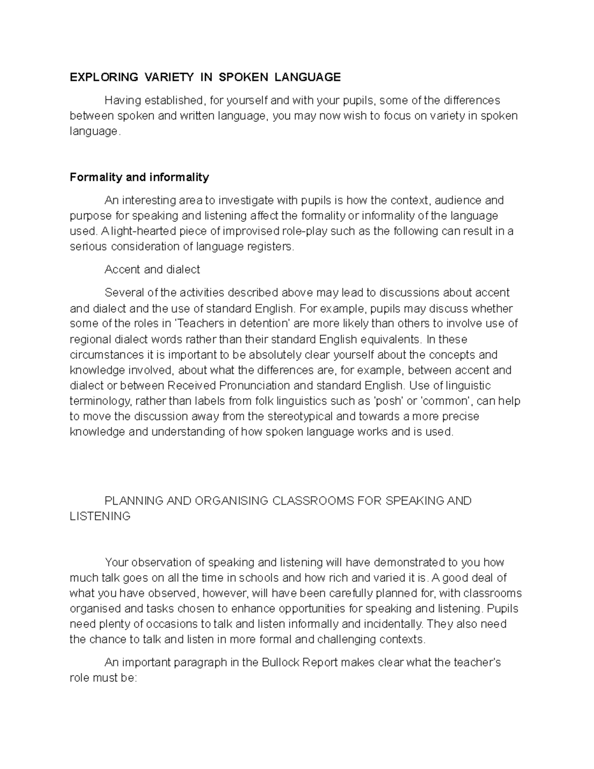 Exploring Variety IN Spoken Language - EXPLORING VARIETY IN SPOKEN ...