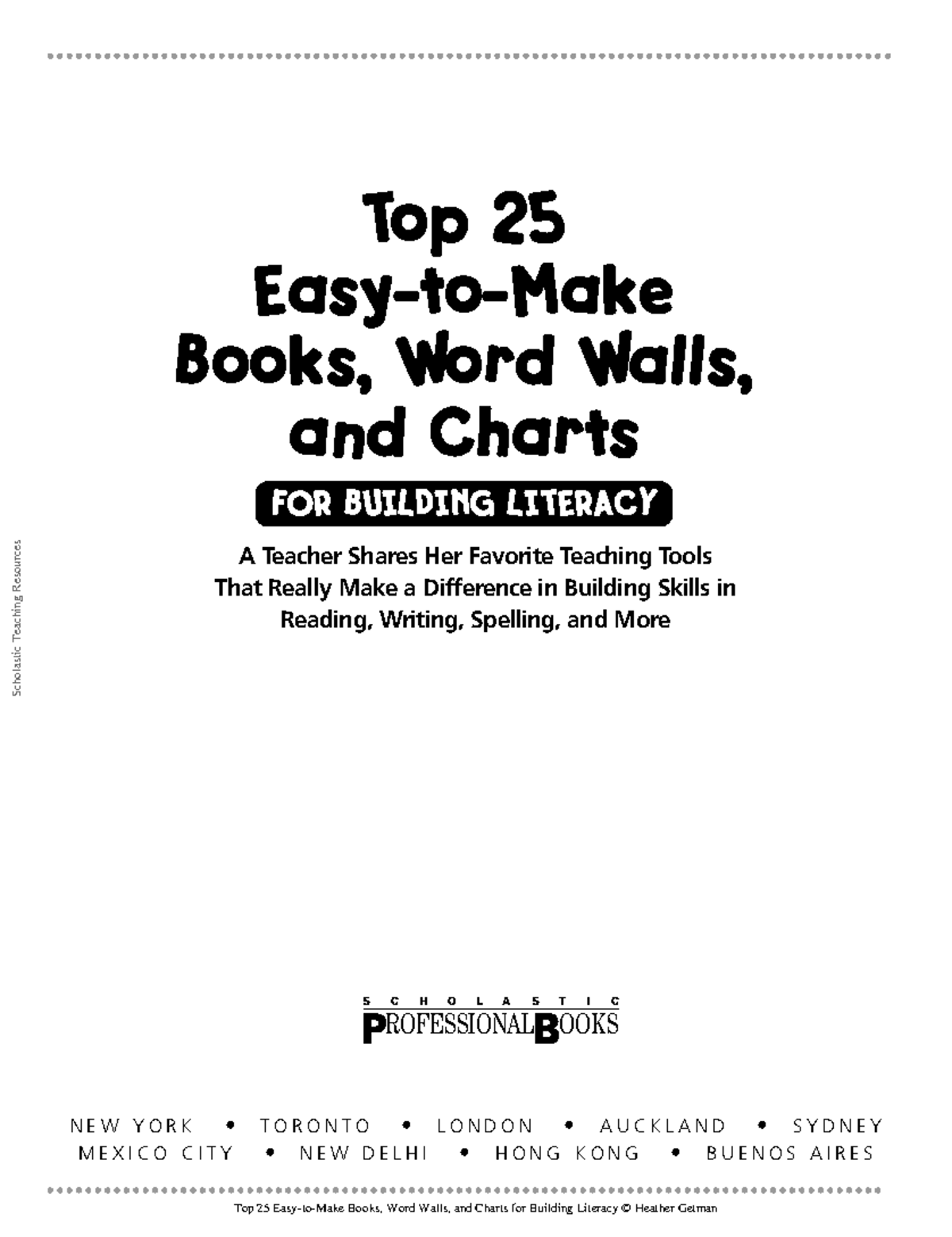 25 Easy to Make Books Word Walls & Charts - S C H O L A S T I C P B ...