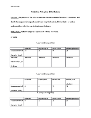 Gram Staining Lab Report - Gram Staining Lab Report Purpose: The most ...