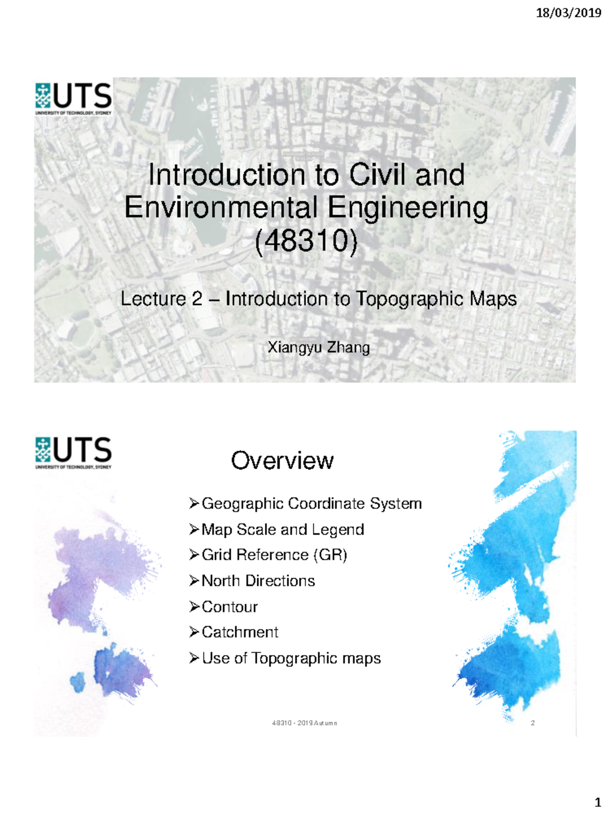 Lecture 2 - Drawing - Introduction to Topographic Maps - 18/03/2019 ...