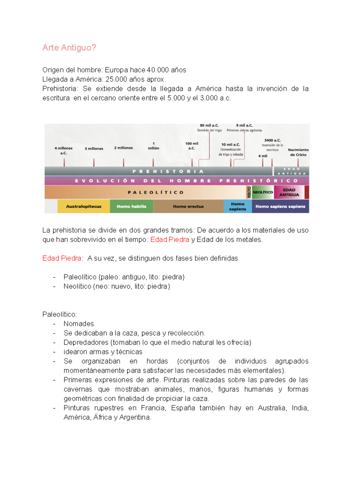 Arte Antiguo - Apuntes clase historia del arte - Arte Antiguo? Origen ...