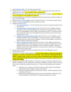 D081 - Task 1 Tip Sheet - D081: Task One Tip Sheet 3081.1 The Impact of Innovation The graduate ...