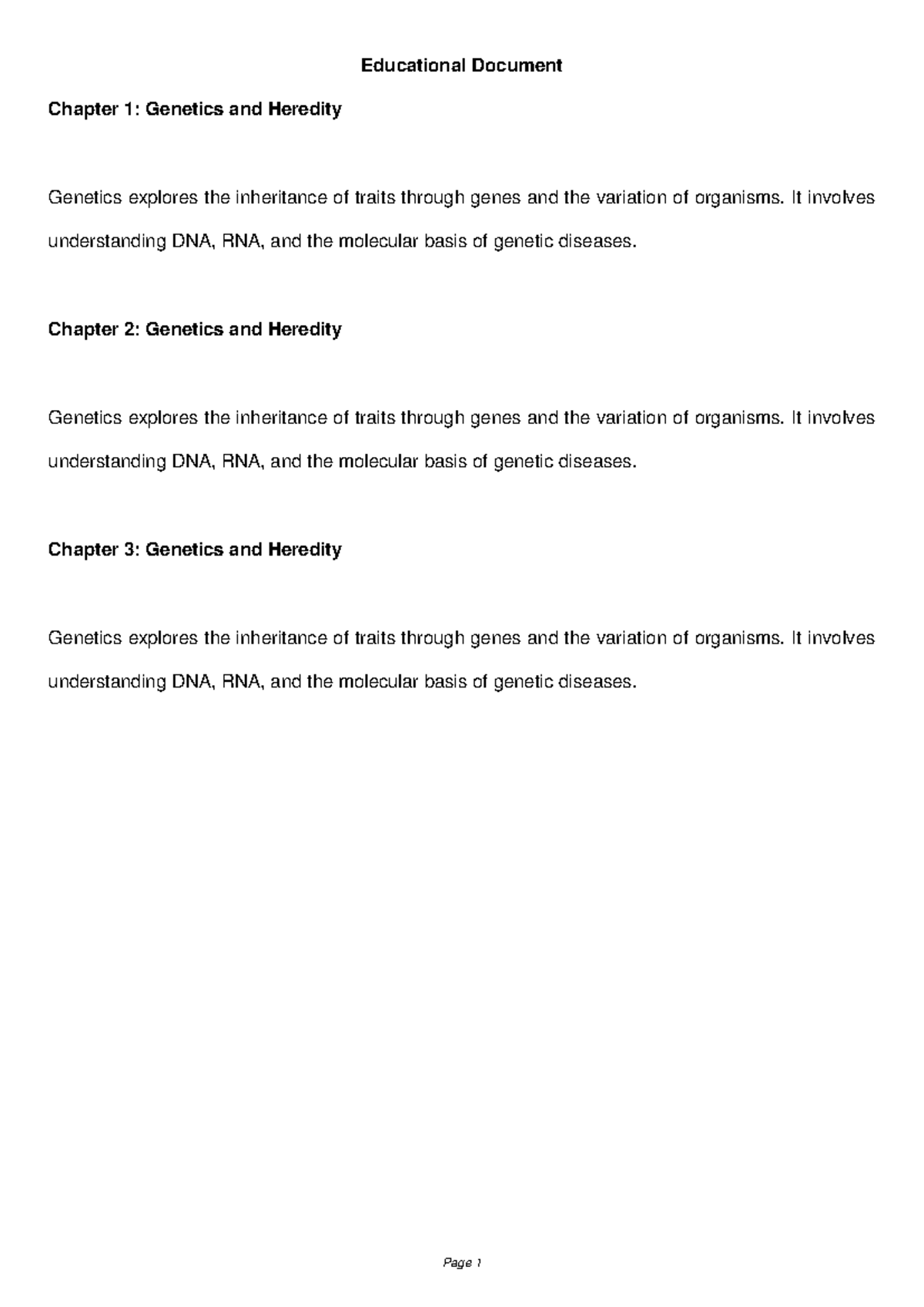 New educational document 4 - Educational Document Chapter 1: Genetics ...