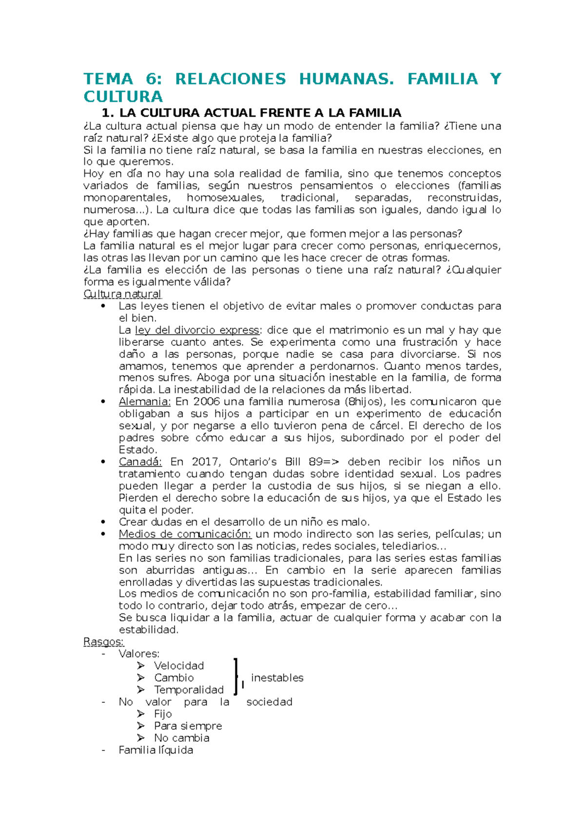 TEMA 6 antropologia - TEMA 6: RELACIONES HUMANAS. FAMILIA Y CULTURA 1 ...