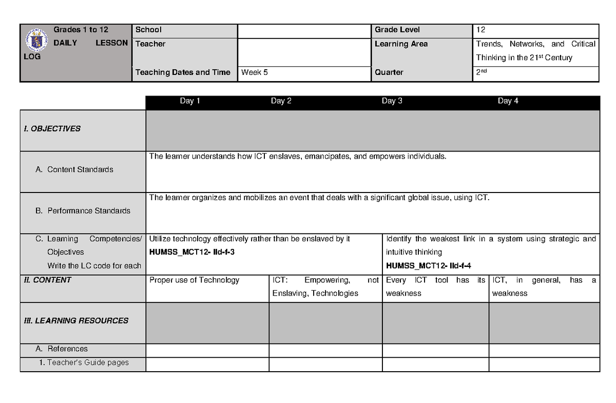 Dlp-trends-q2-ict-proper-use-of-technology compress - Grades 1 to 12 ...