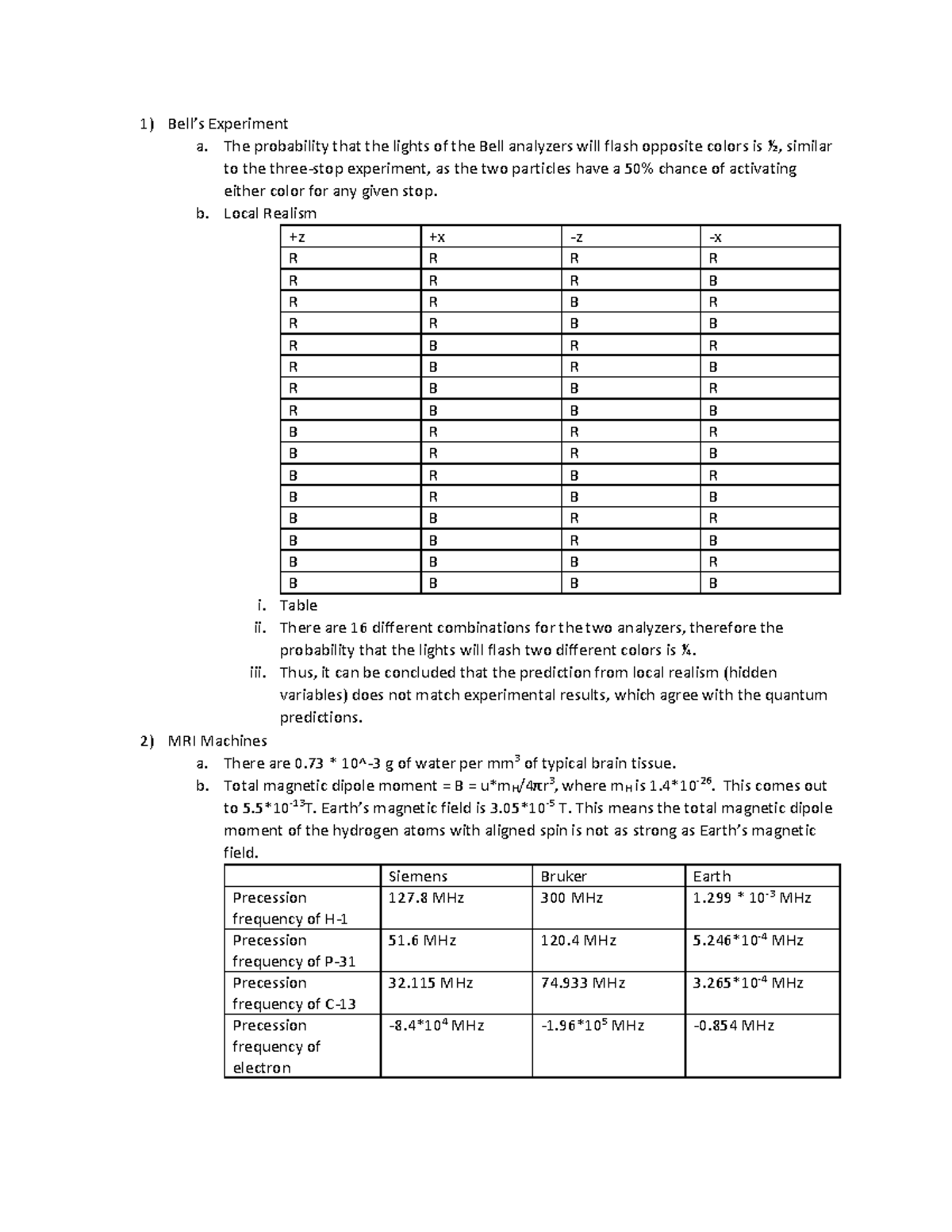 Phys 342 HW2 - Homework 2 - Bell’s Experiment a. The probability that ...