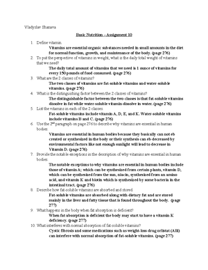 Worksheet 7-3 - Basic Nutrition Assignment - Worksheet 7-3: Fat and ...