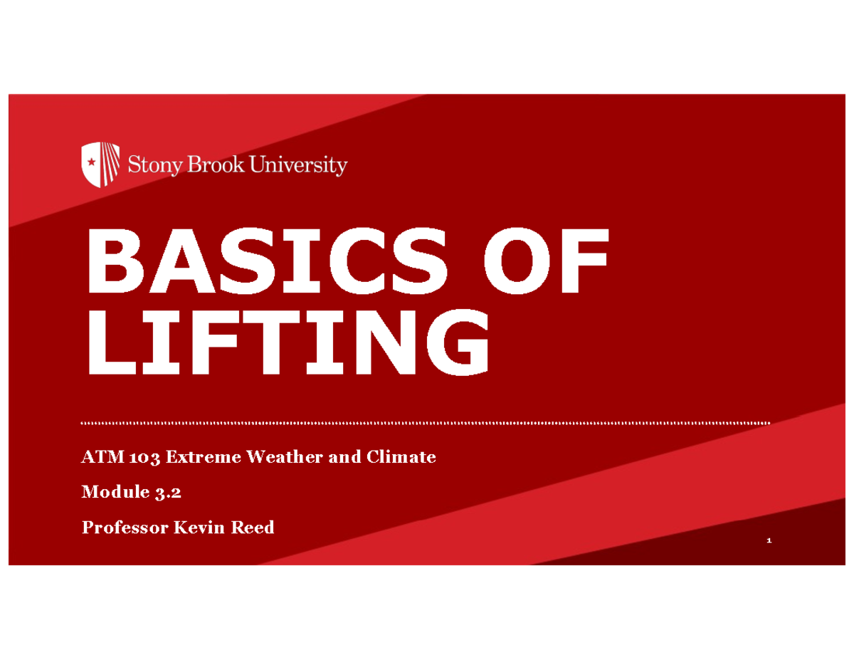 ATM 103 Mod3 - Lecture notes on lifting. - ATM 103 Extreme Weather and ...