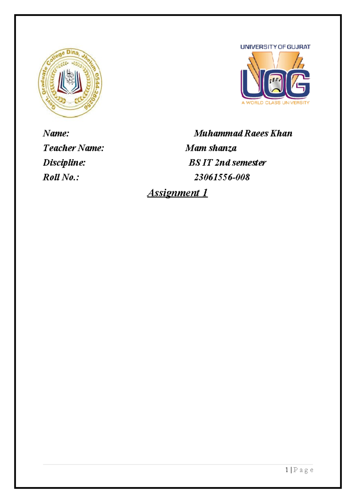 Raees khan - this is lecture notes for all univercities - Name ...