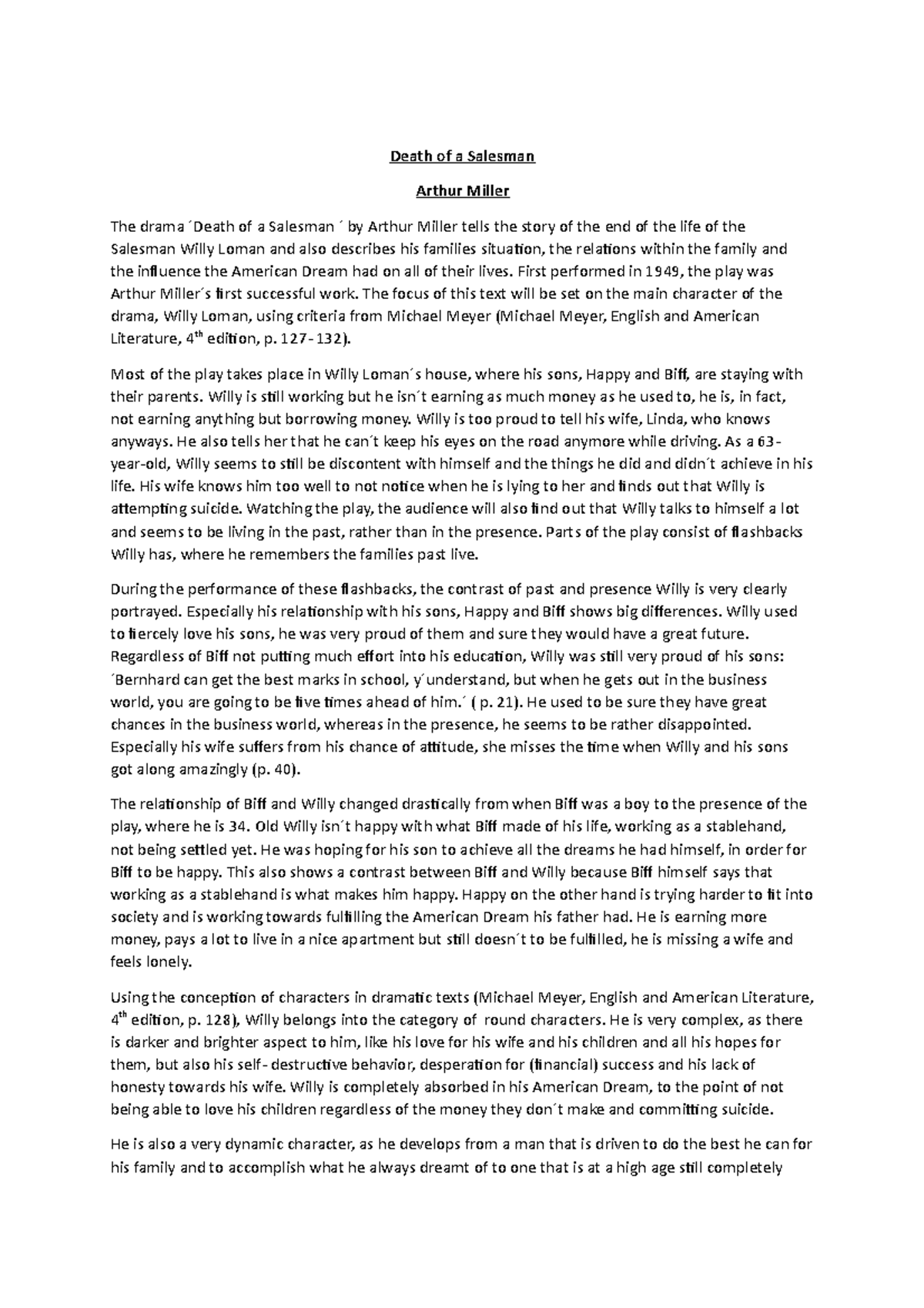 Death of a salesman - Death of a Salesman Arthur Miller The drama ...