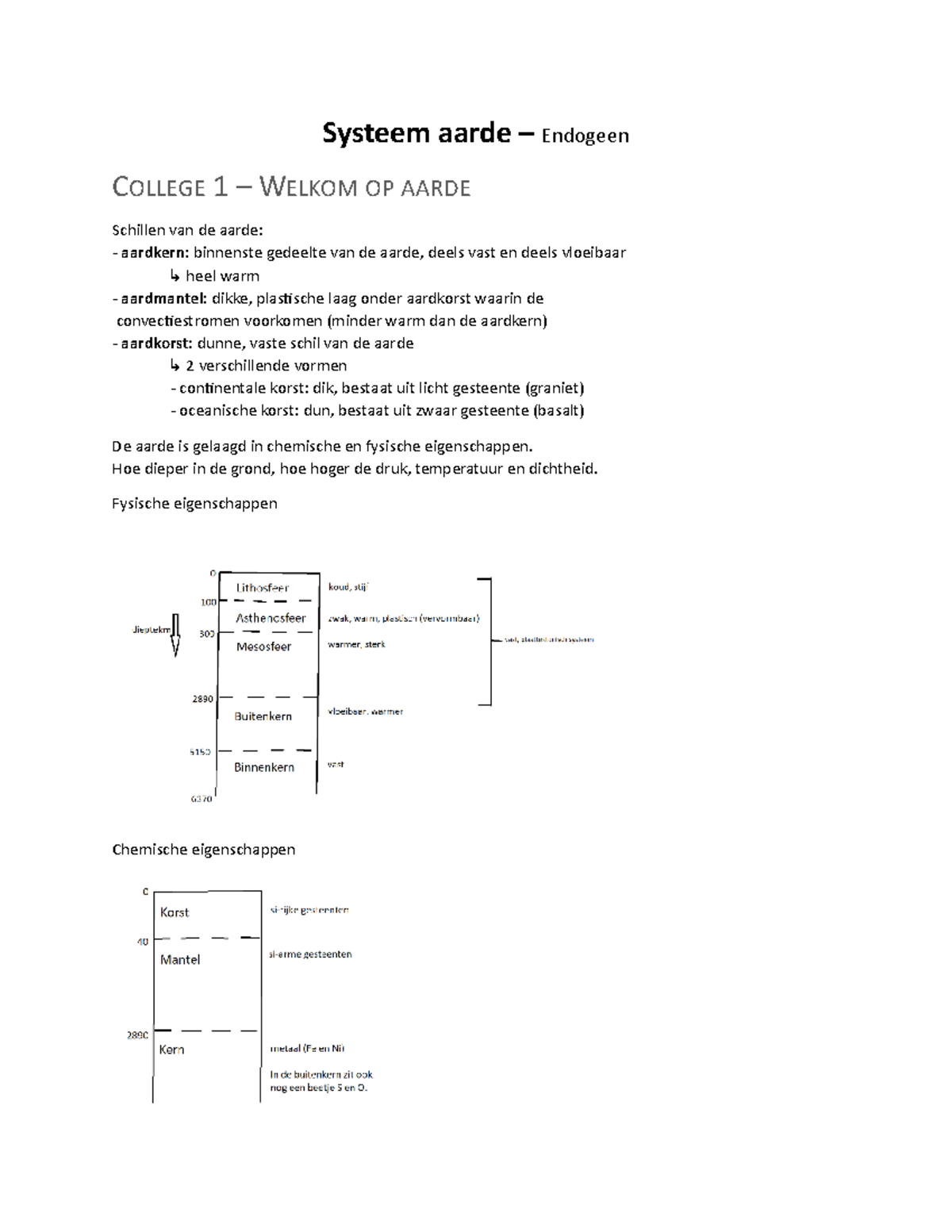 Systeem aarde - Endogeen - Systeem aarde – Endogeen COLLEGE 1 – WELKOM ...