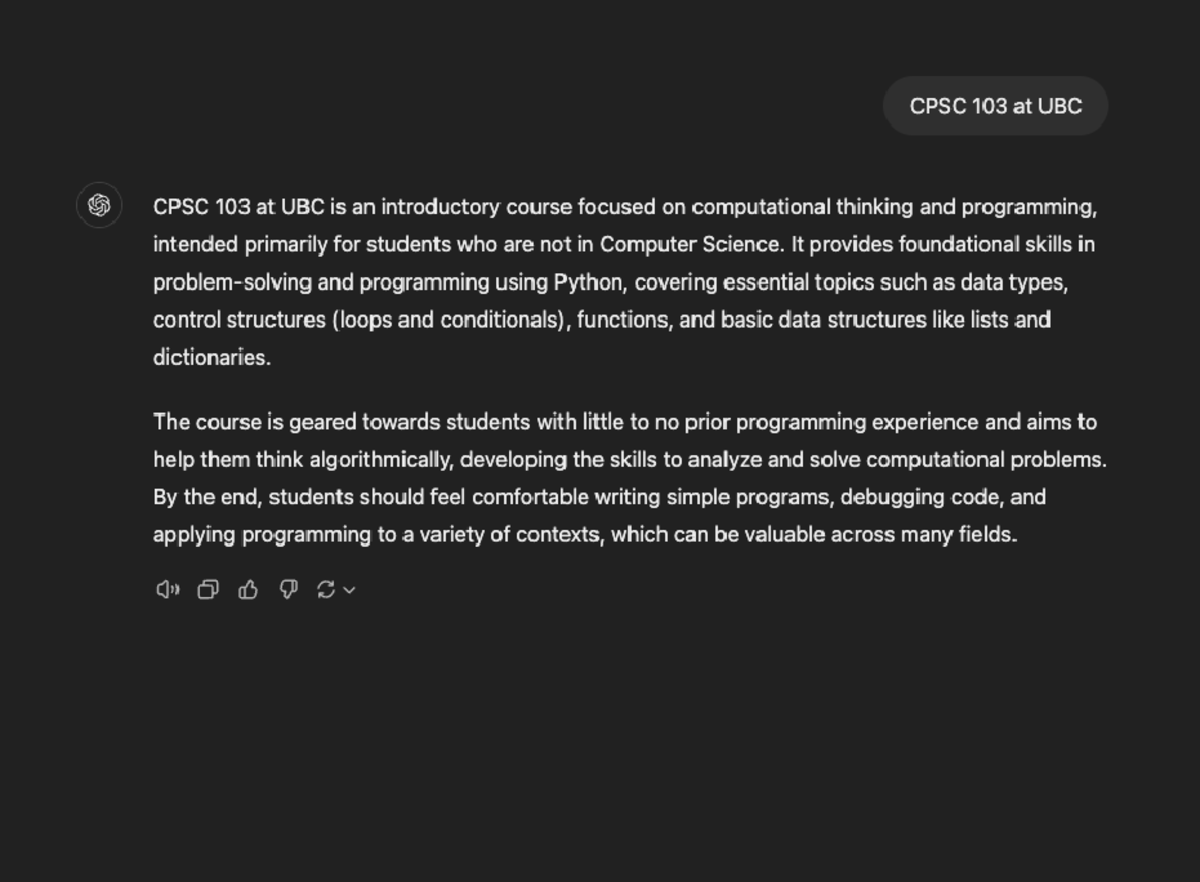 CPSC 103 Description - CPSC 103 at UBC CPSC 103 at UBC is an introductory course focused on ...