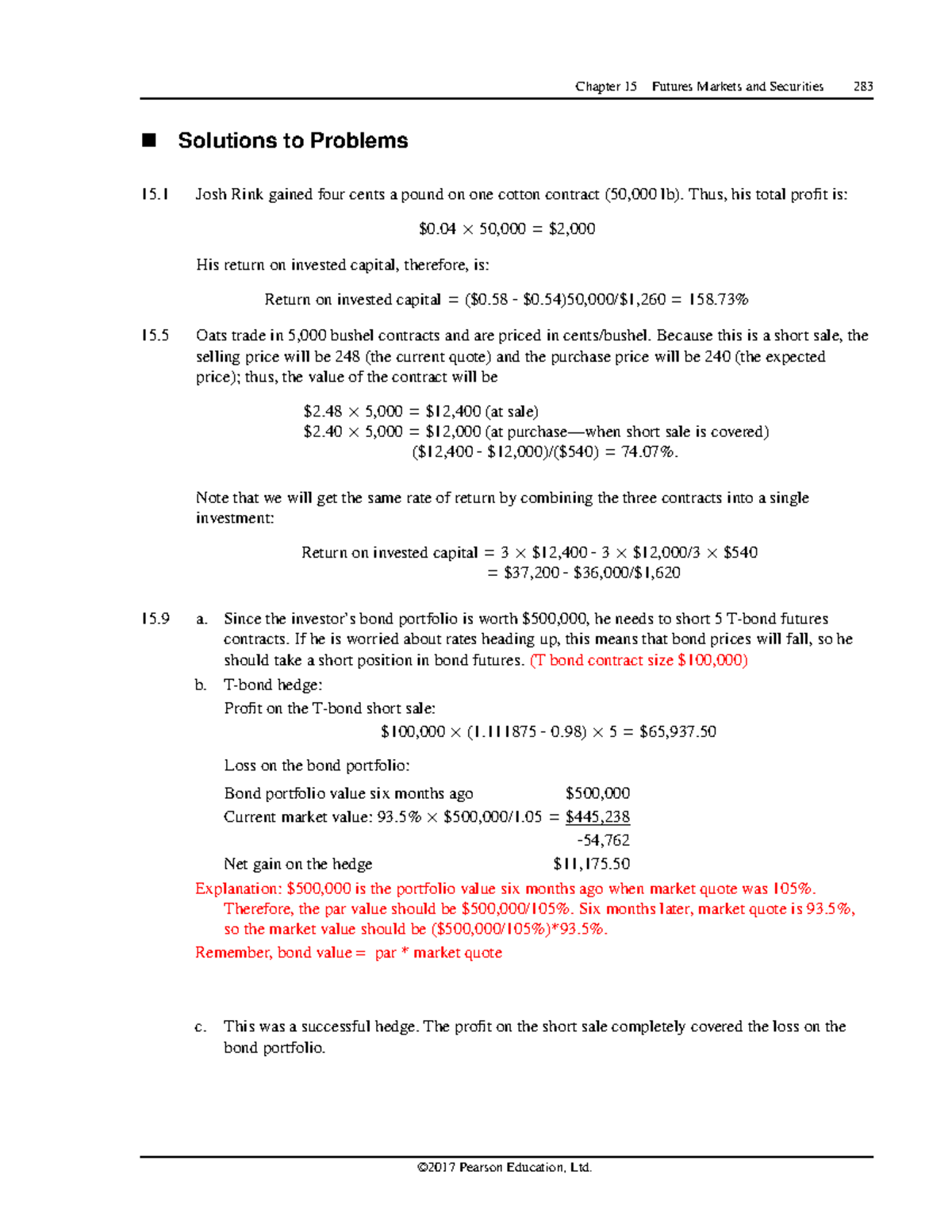 Chapter 15 - Fin223 tutorial questions and solutions - Solutions to ...