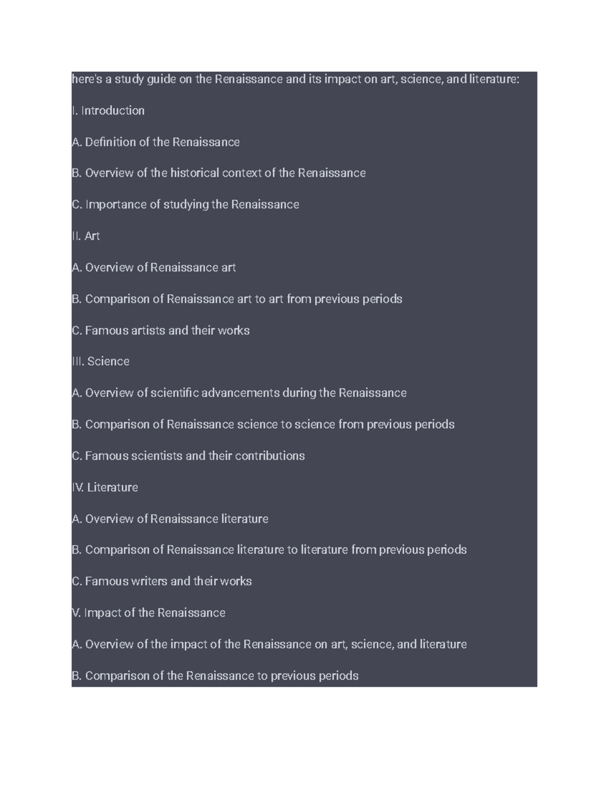 Renassiance - Introduction A. Definition of the Renaissance B. Overview ...