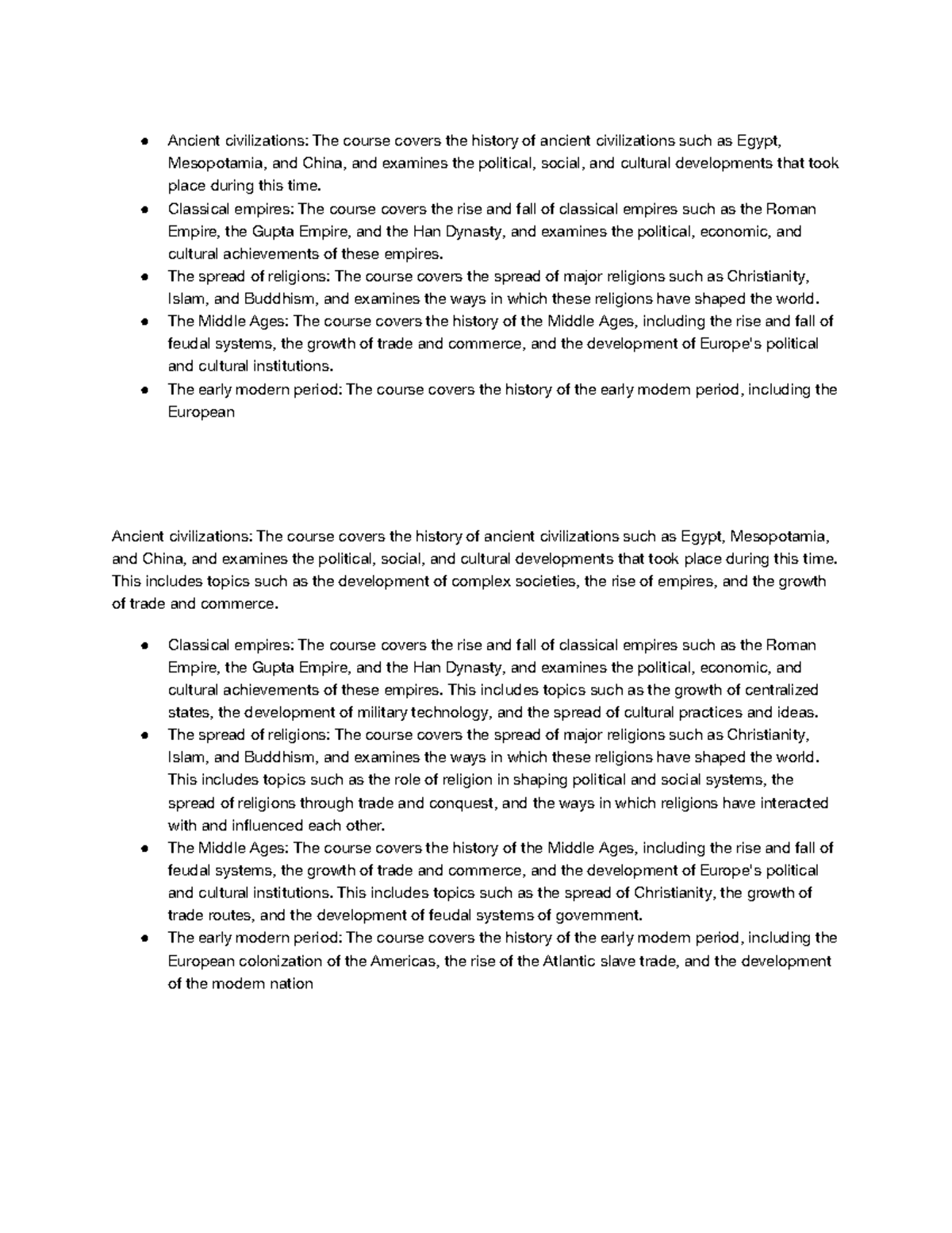 Ancient civilizations - Classical empires: The course covers the rise ...