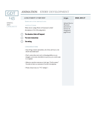 Animation mid-term - According to the 12 rules of animation, what is ...