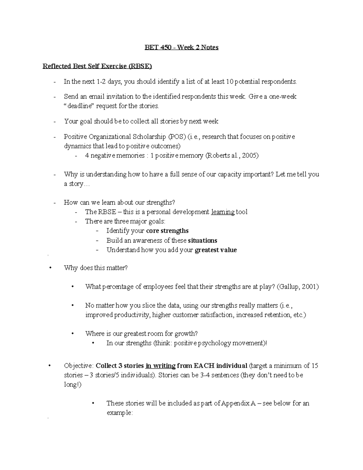 BET 450 - Week 2 Notes - fefwewdwd - BET 450 - Week 2 Notes Reflected ...