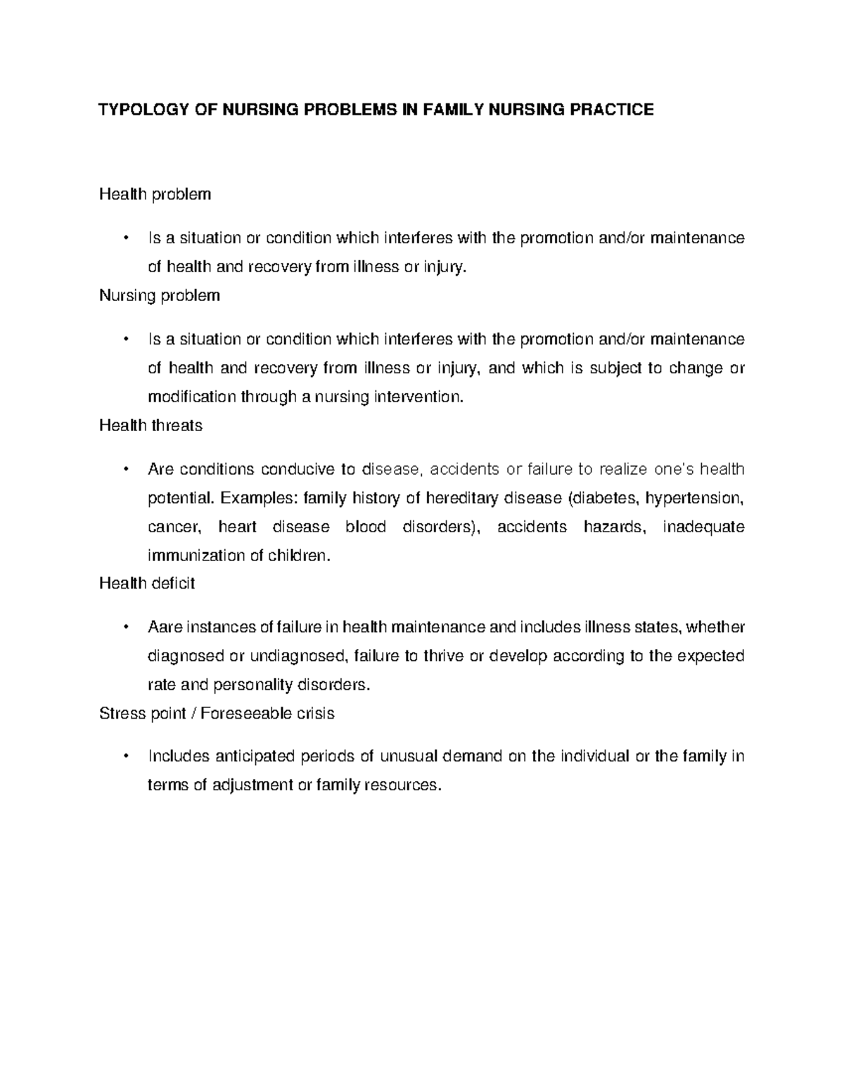Typology-of-Nursing - HAHAHA - TYPOLOGY OF NURSING PROBLEMS IN FAMILY ...